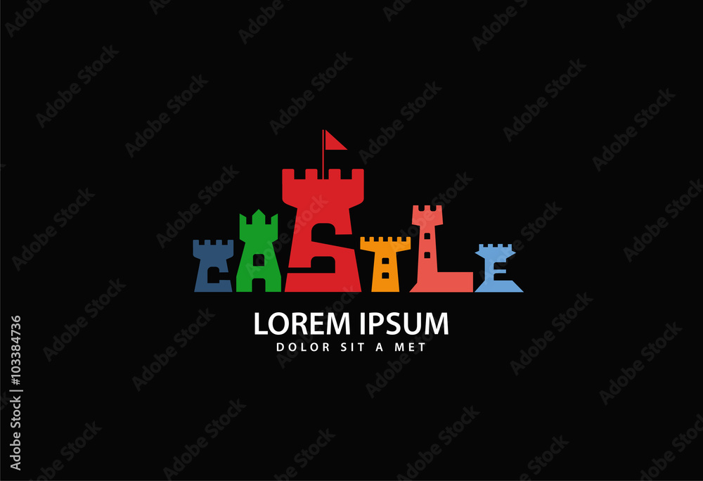 Castle Logo Vector Illustration Stock Vector | Adobe Stock