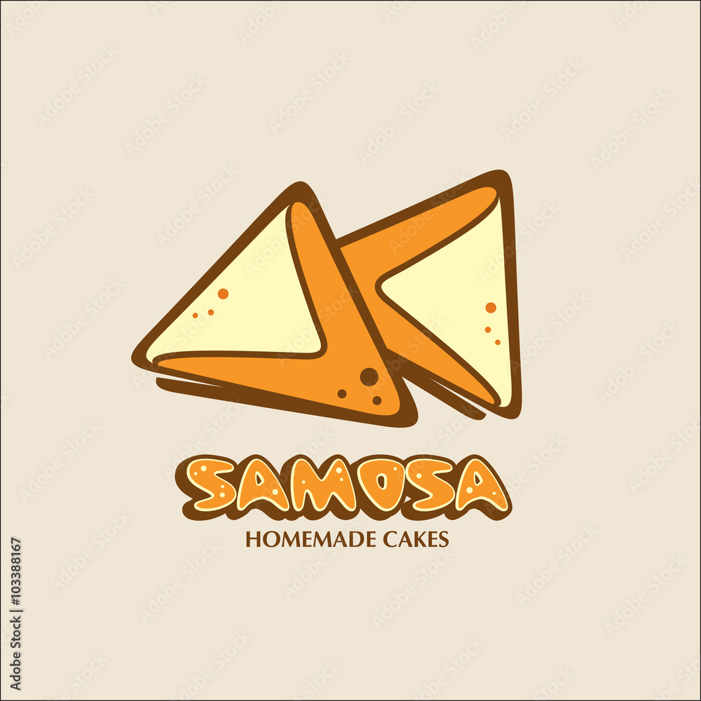 Samosa. Vector logo. A home bakery. Stock Vector | Adobe Stock