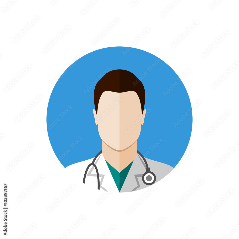 Doctor icon avatar Stock Vector | Adobe Stock