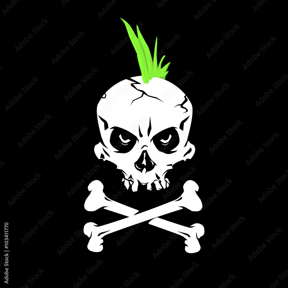 Punk Skull And Crossbones