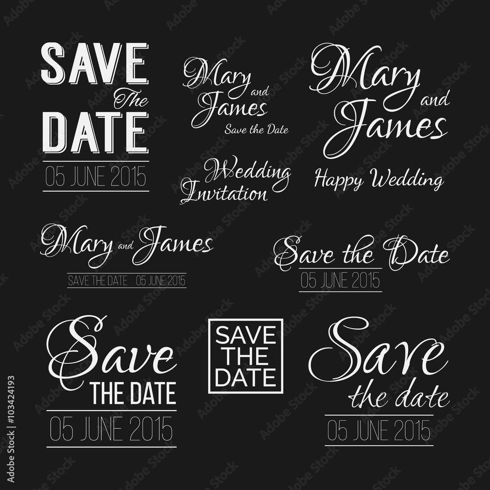 Save The Date Logo Vintage