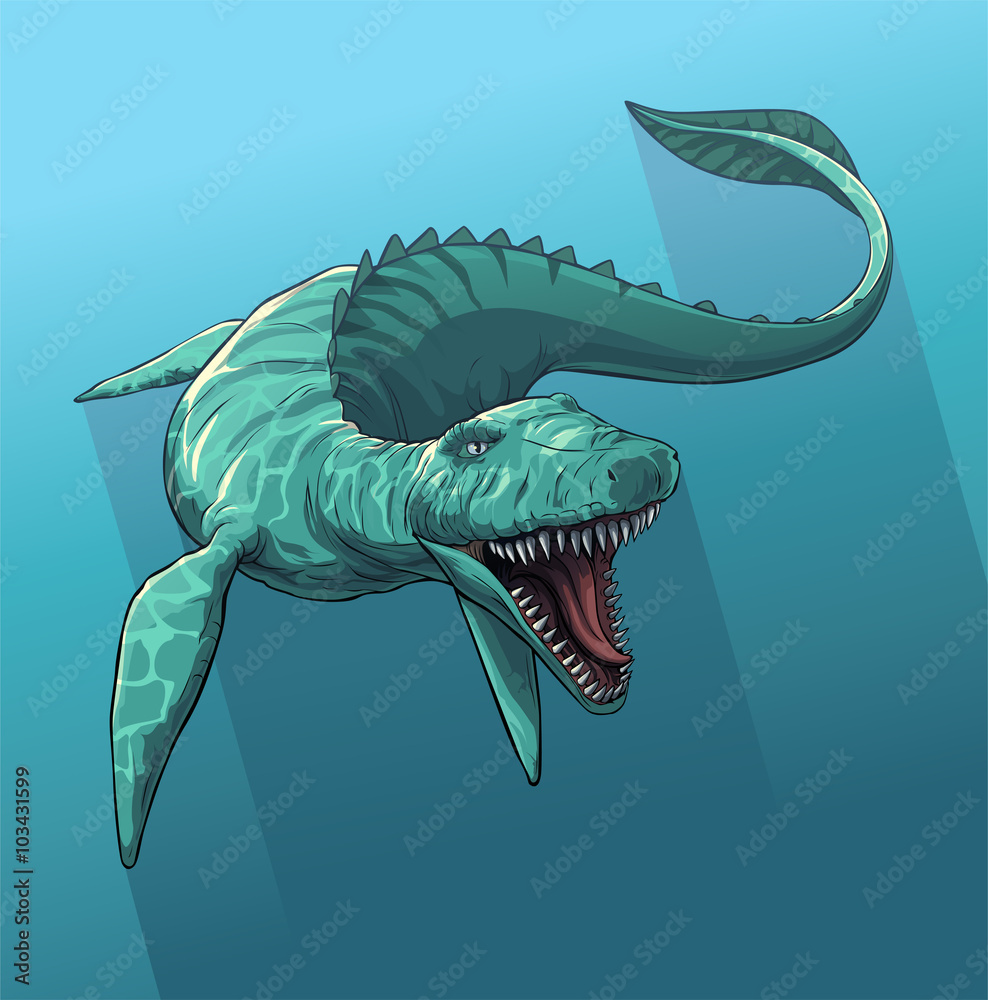 Mesosaur Giant prehistoric sea monster of dinosaur age — mesosaur ...