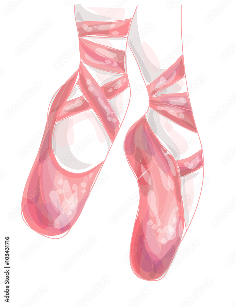 Colorful Pointe Shoes Background