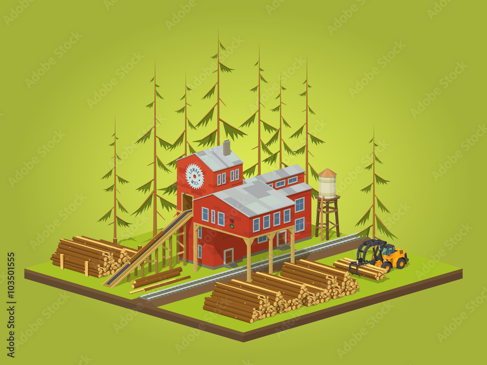 Wood Mill Clip Art