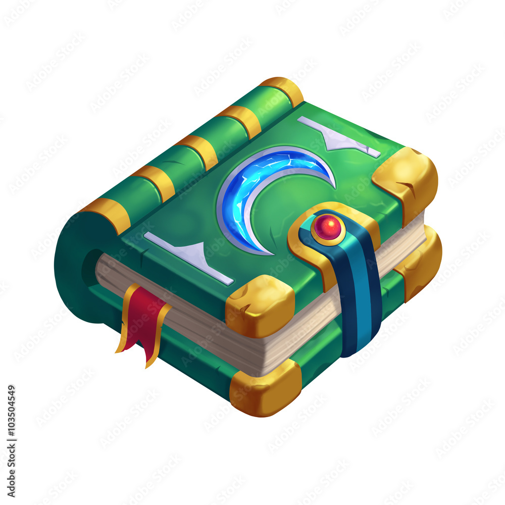 Creative Illustration and Innovative Art: Magic Book with Moon Stone ...