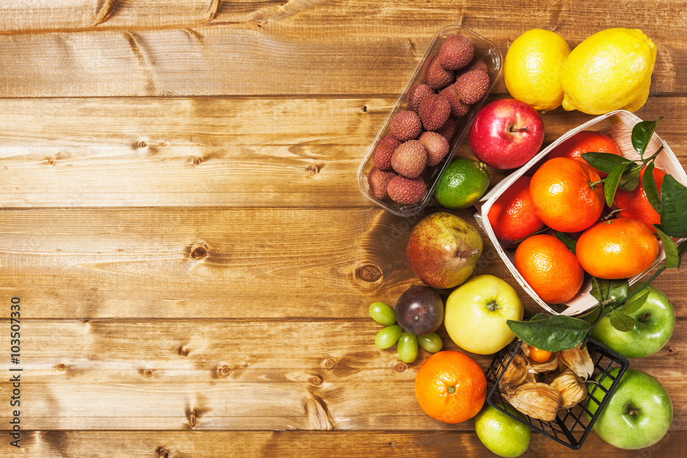 Market fruit background Stock Photo | Adobe Stock