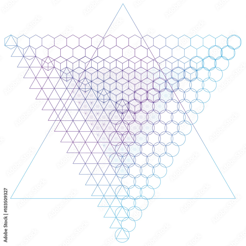 Sacred geometry symbols and elements background. Stock Vector | Adobe Stock