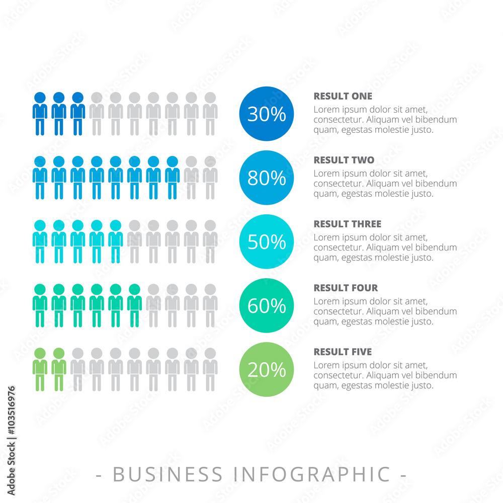 Horizontal Infographic Chart Template Stock Vector | Adobe Stock
