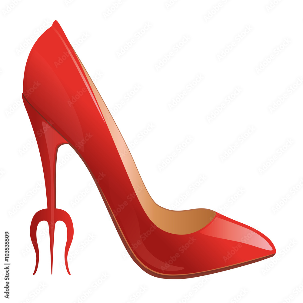 Chaussure - Femme - Diable Stock-Vektorgrafik | Adobe Stock
