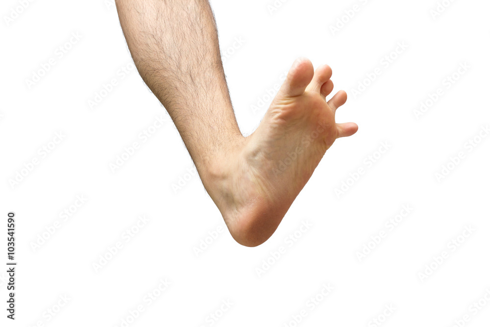 left men foot isolated on white background Stock Photo | Adobe Stock
