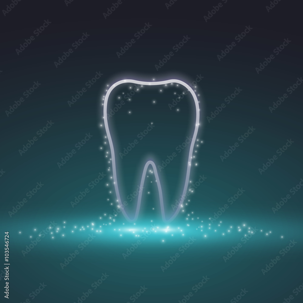 tooth vector illustration, magic tooth background, dental medicine ...