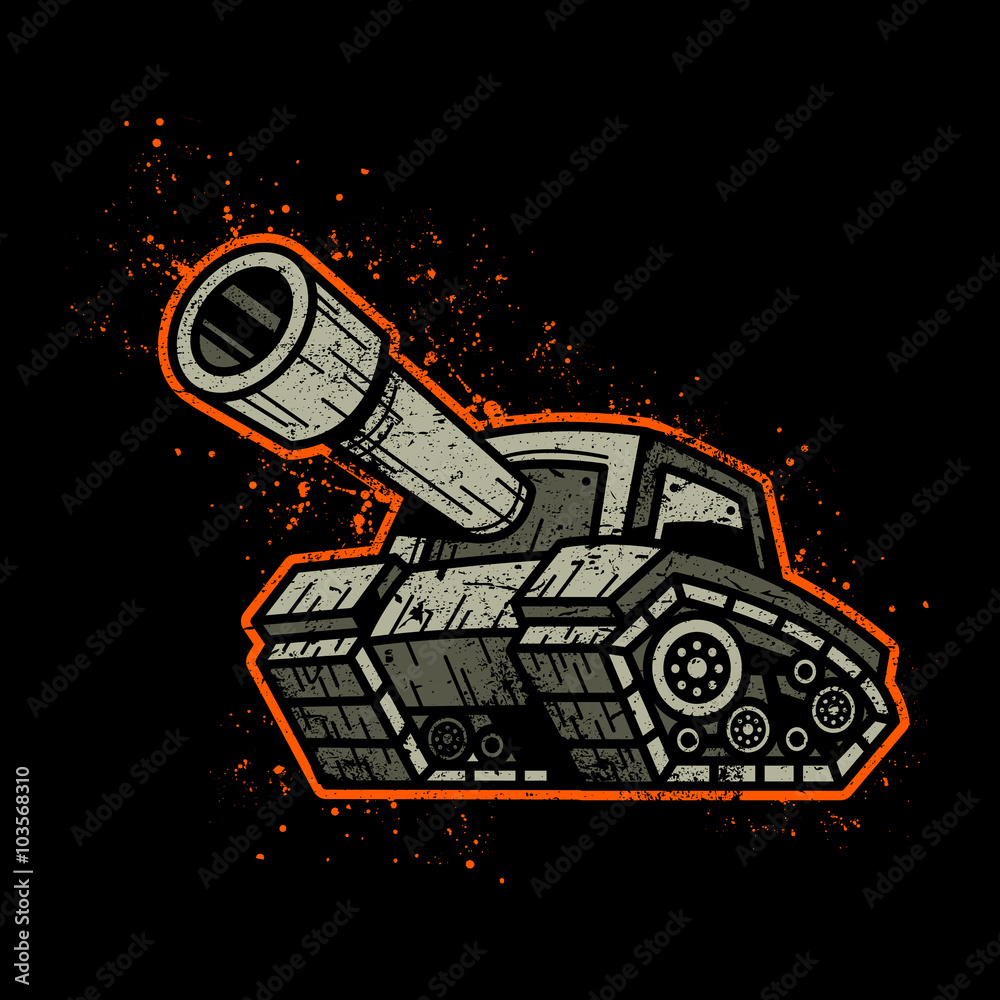 Cartoon Army Tank Stock Vector | Adobe Stock