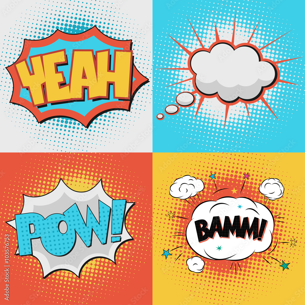 Comic Book Bubble Text Stock Vector | Adobe Stock