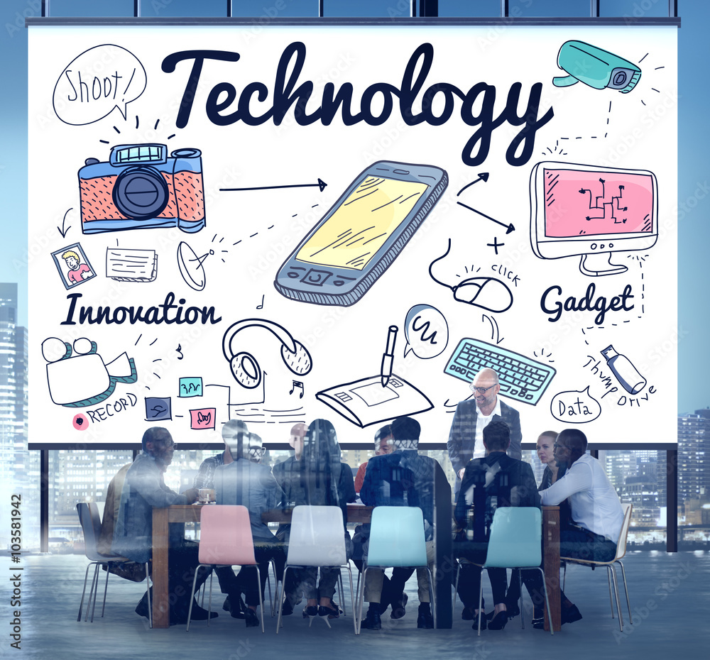 Fotografia do Stock: Technology Evolution Science Tech Innovation Data ...