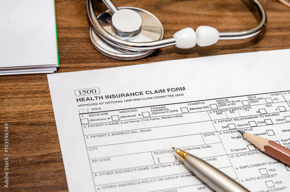 health insurance claim form and stethoscope Stock Photo | Adobe Stock