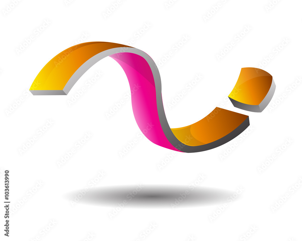 Curve Shape Logo Template Stock Vector | Adobe Stock