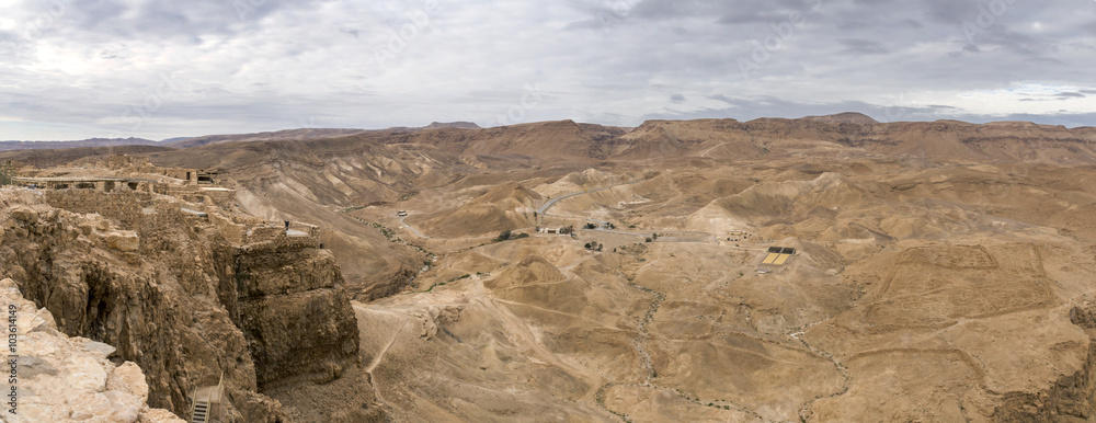 Israel rocky desert wide panorama Stock Photo | Adobe Stock