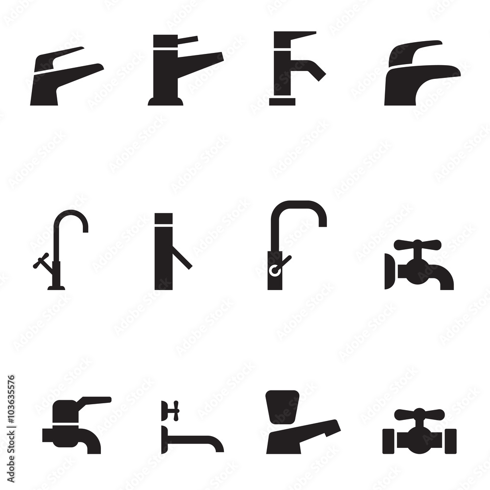 faucet icon Stock Vector | Adobe Stock
