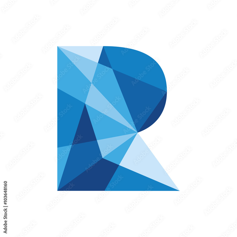 Cubism Letter R Stock illustration Stock Vector | Adobe Stock