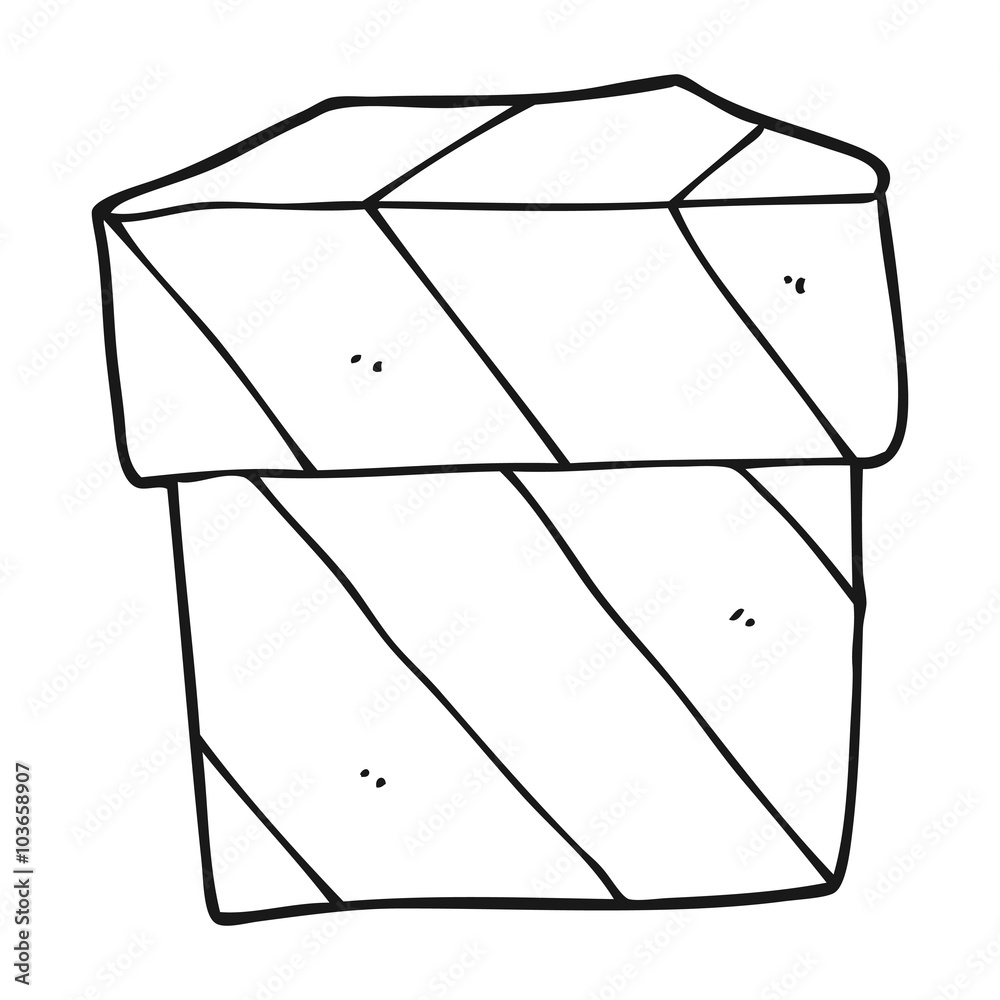 black and white cartoon gift box Stock Vector | Adobe Stock