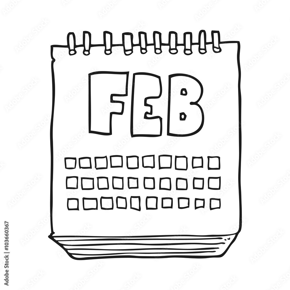 March Calendar Clipart Black And White