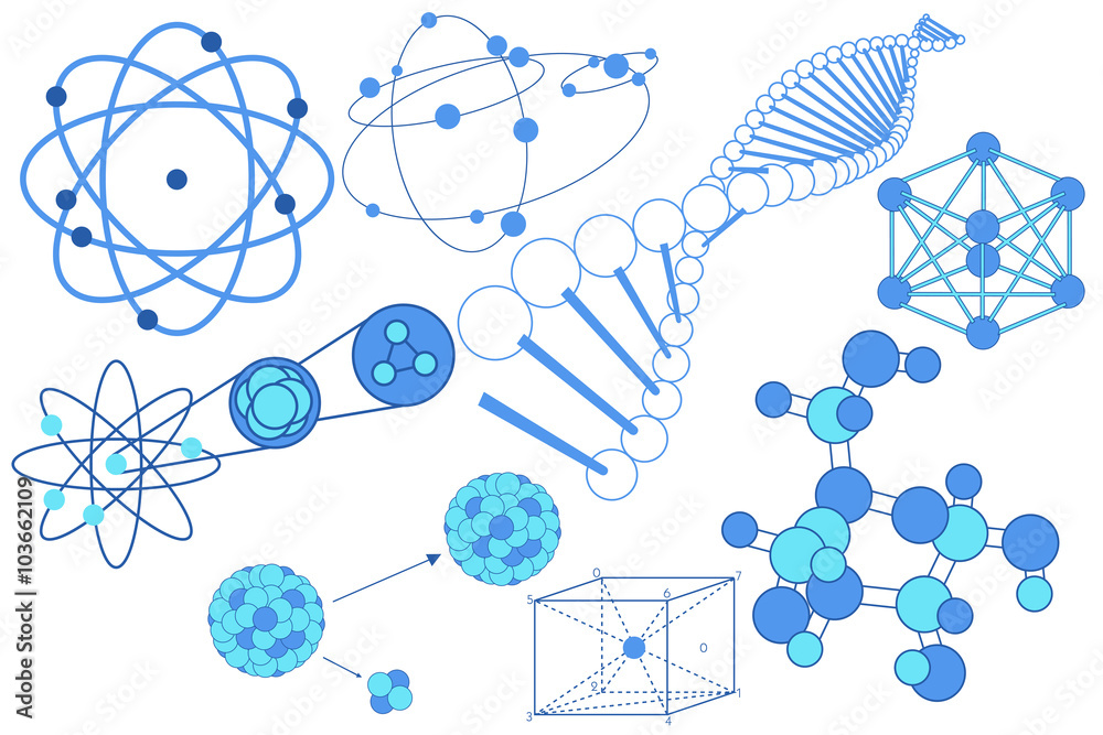 Science elements, symbols and schemes Stock Vector | Adobe Stock