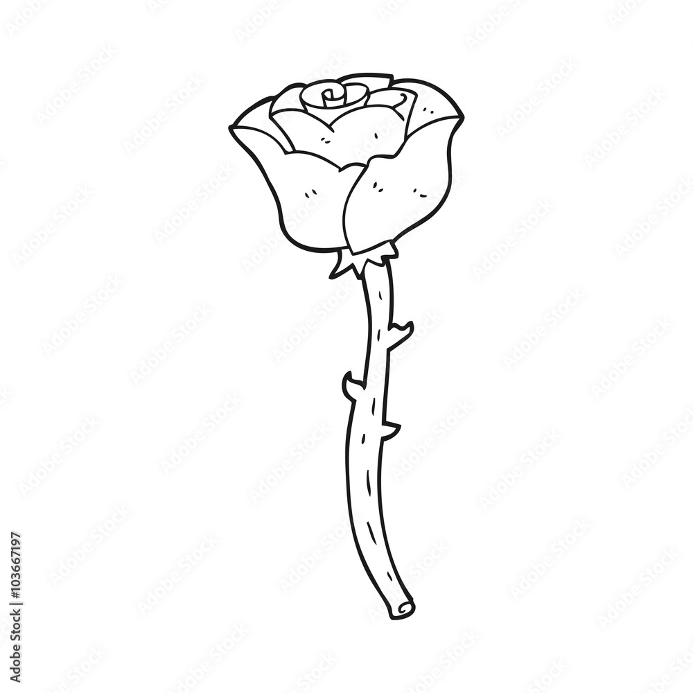 Animated Rose Black And White