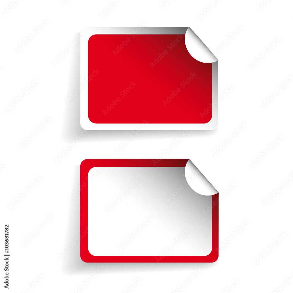 Blank labels or stickers vector Stock Vector | Adobe Stock