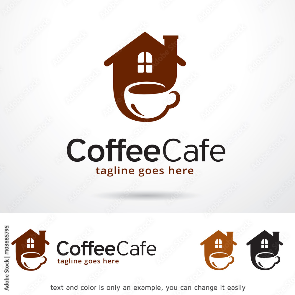 Coffee Cafe Logo Template Design Vector Stock Vector | Adobe Stock