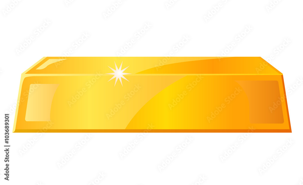 Gold bar vector image Stock Illustration | Adobe Stock