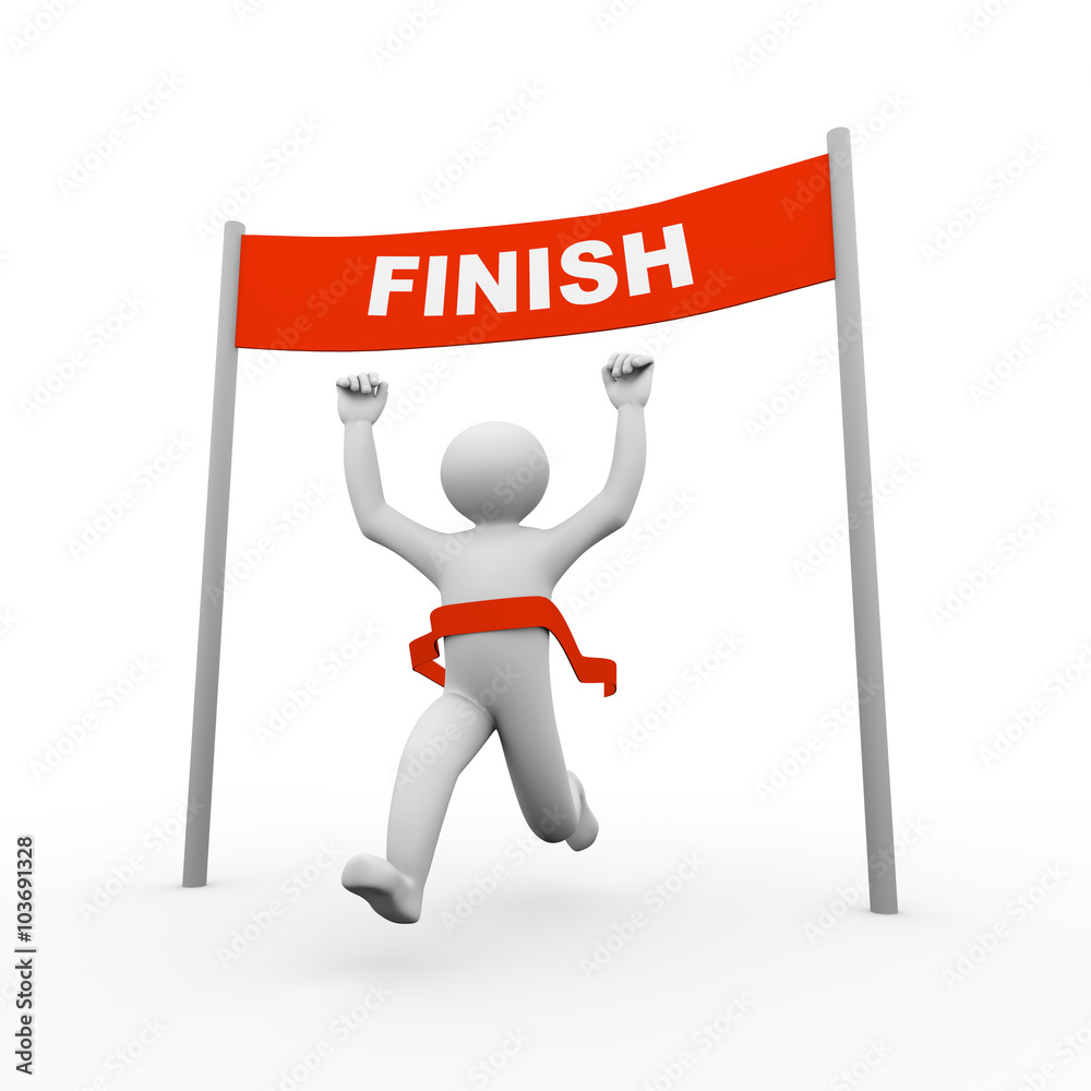 Crossing The Finish Line Clipart