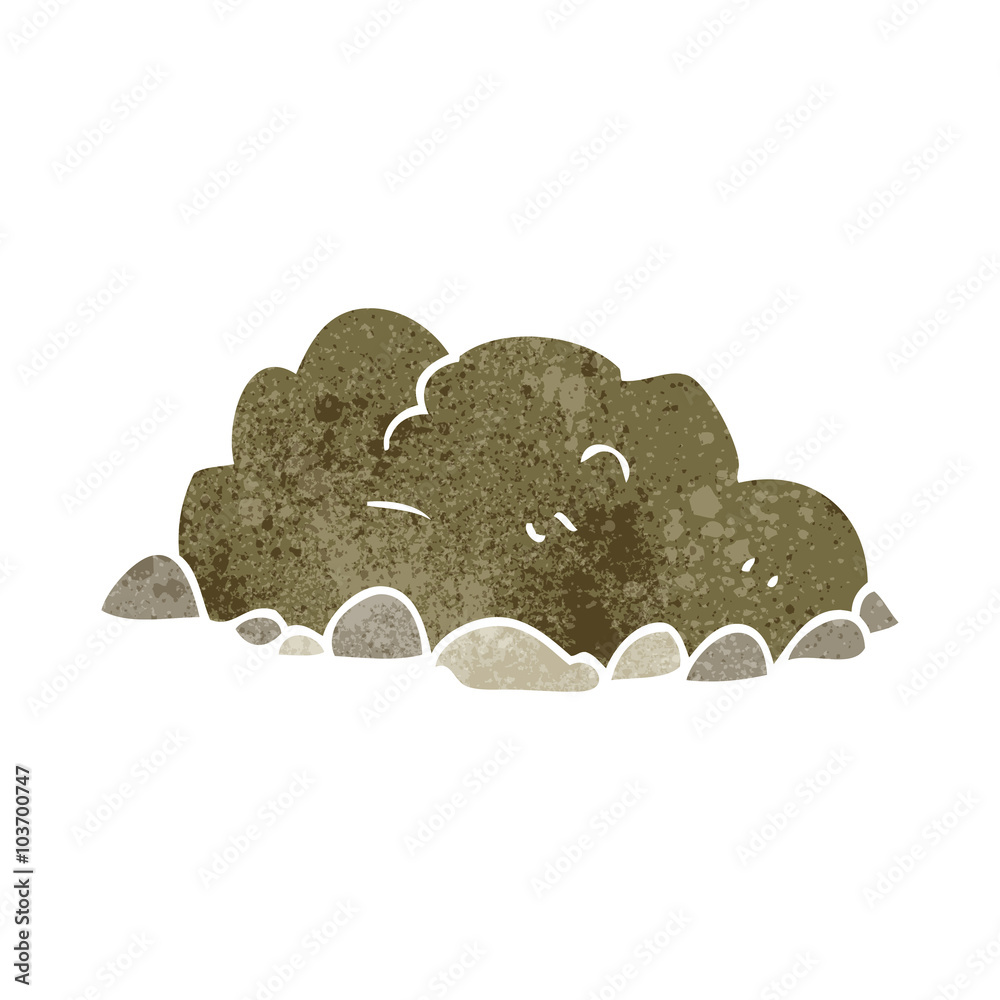 retro cartoon pile of dirt Stock Vector | Adobe Stock
