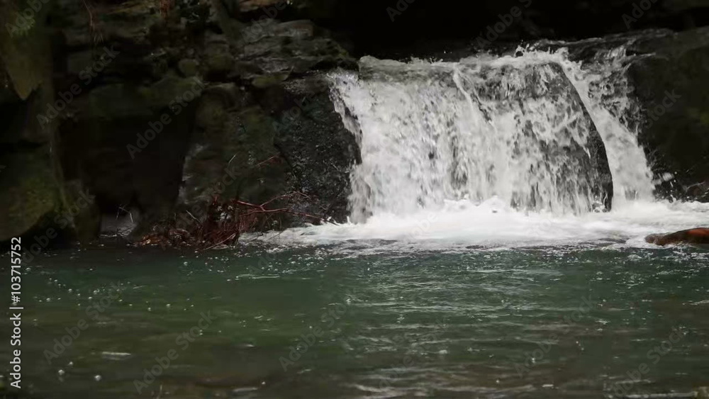 beautiful waterfall, slow motion Stock Video | Adobe Stock