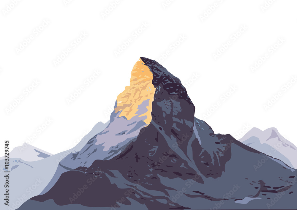 Berg, Bergsteigen, Bergwandern Stock Vector | Adobe Stock