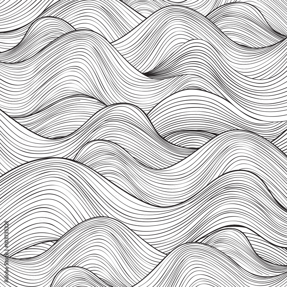 Wavy background. Wave pattern. Stock Illustration | Adobe Stock