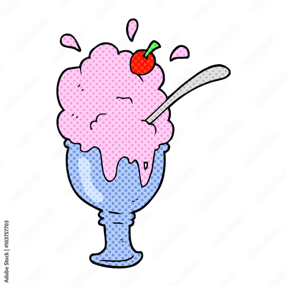 cartoon ice cream Stock Vector | Adobe Stock