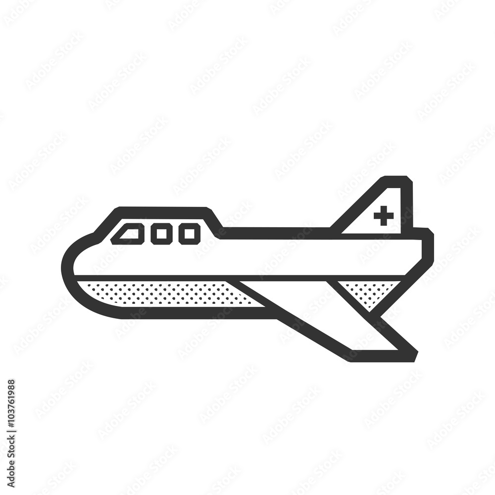 ambulance plane icon Stock Vector | Adobe Stock