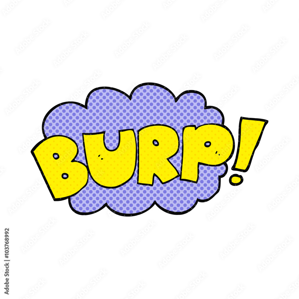 cartoon burp text Stock Vector | Adobe Stock