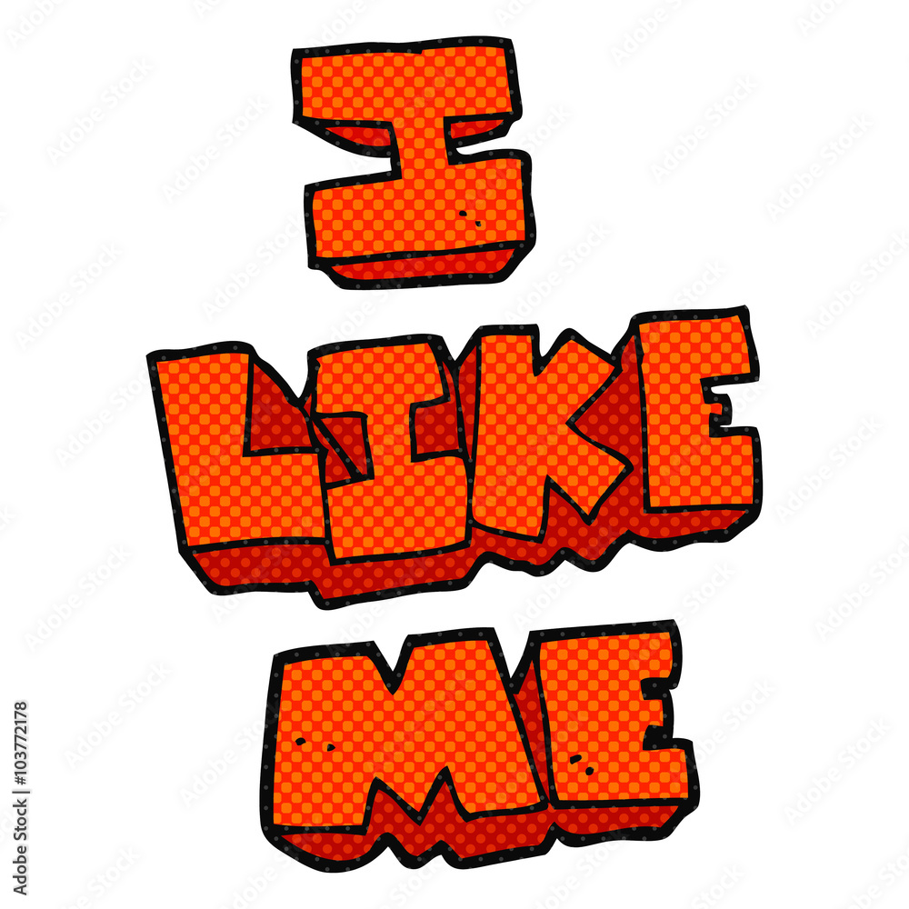 cartoon i like me symbol Stock Vector | Adobe Stock