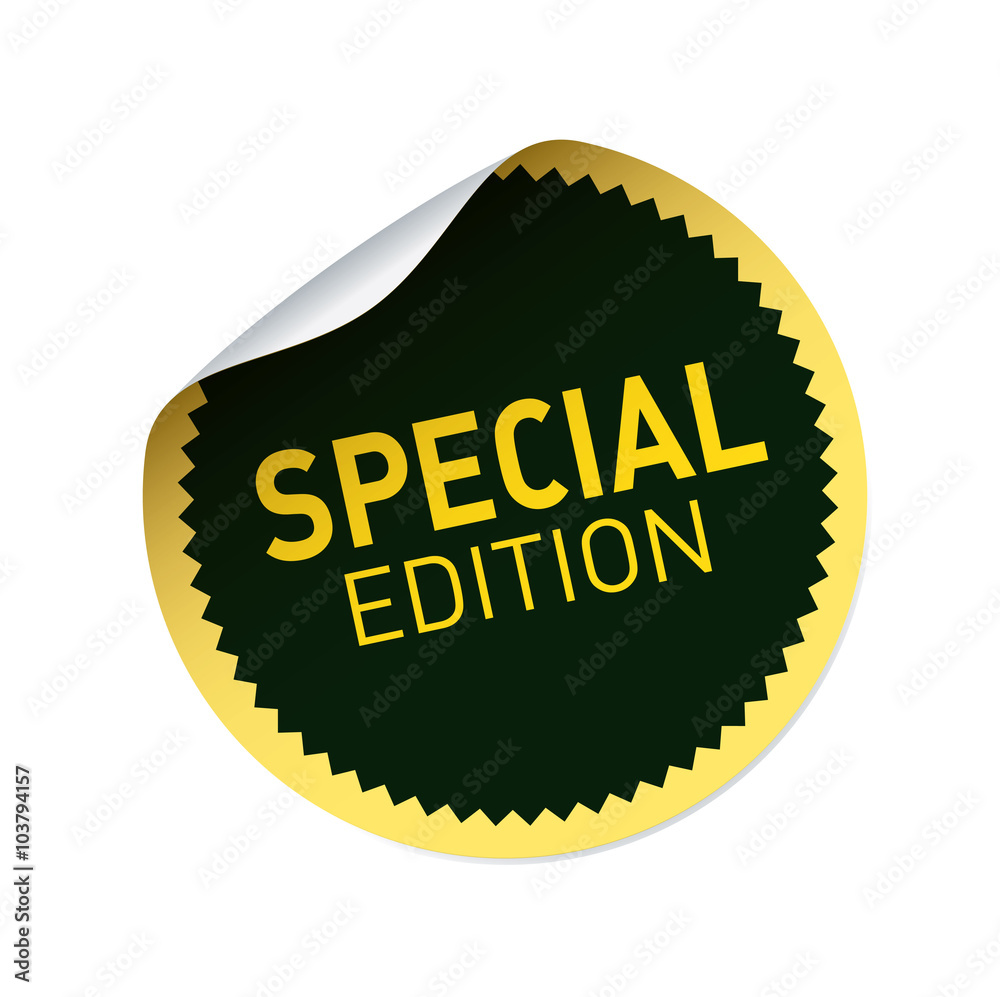 Black and yellow vector sticker and text SPECIAL EDITION Stock Vector ...