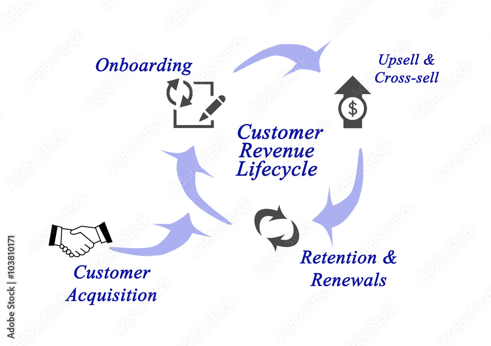 Diagram of Customer Revenue Lifecycle Stock Photo | Adobe Stock