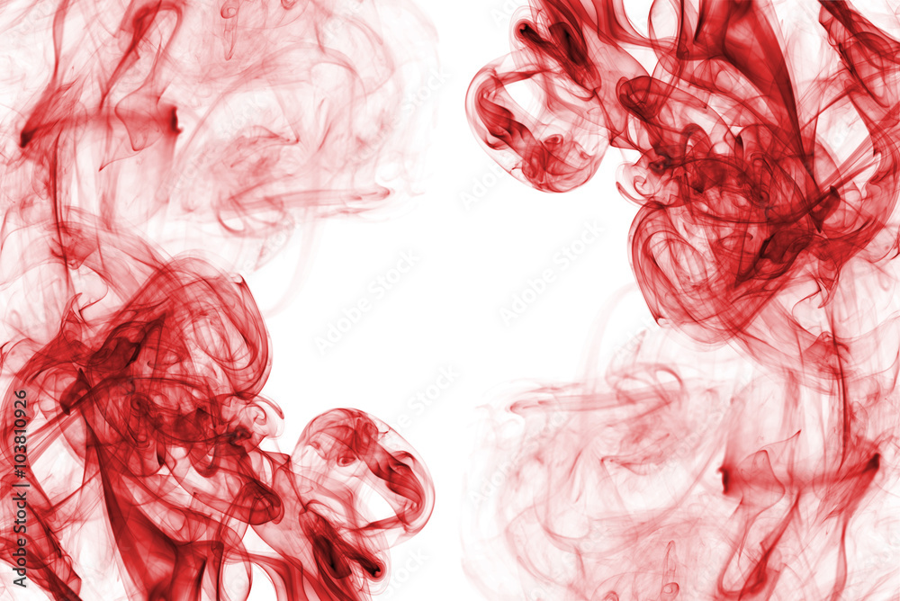 red smoke abstract on white background Stock Photo | Adobe Stock