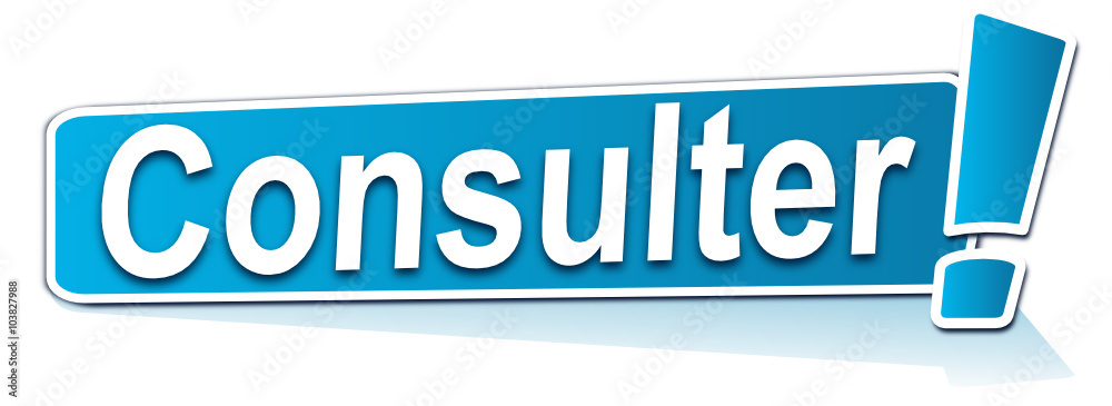 consulter sur étiquette bleue Stock Vector | Adobe Stock