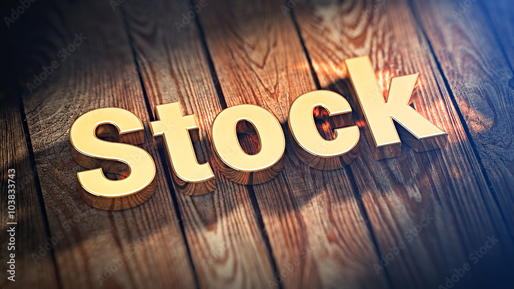 Word Stock on wood planks Stock Illustration | Adobe Stock