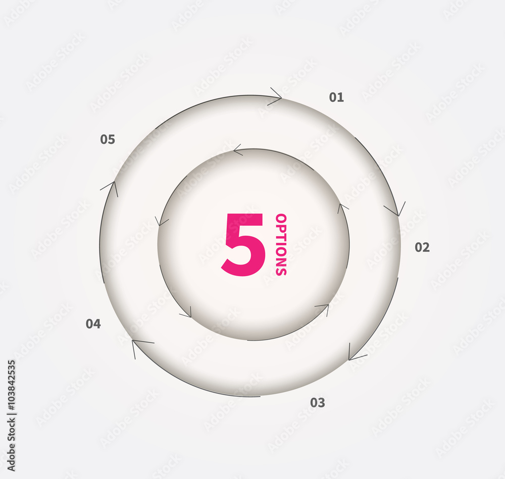 circle infographics with arrows / vector circle arrows chart, diagram ...