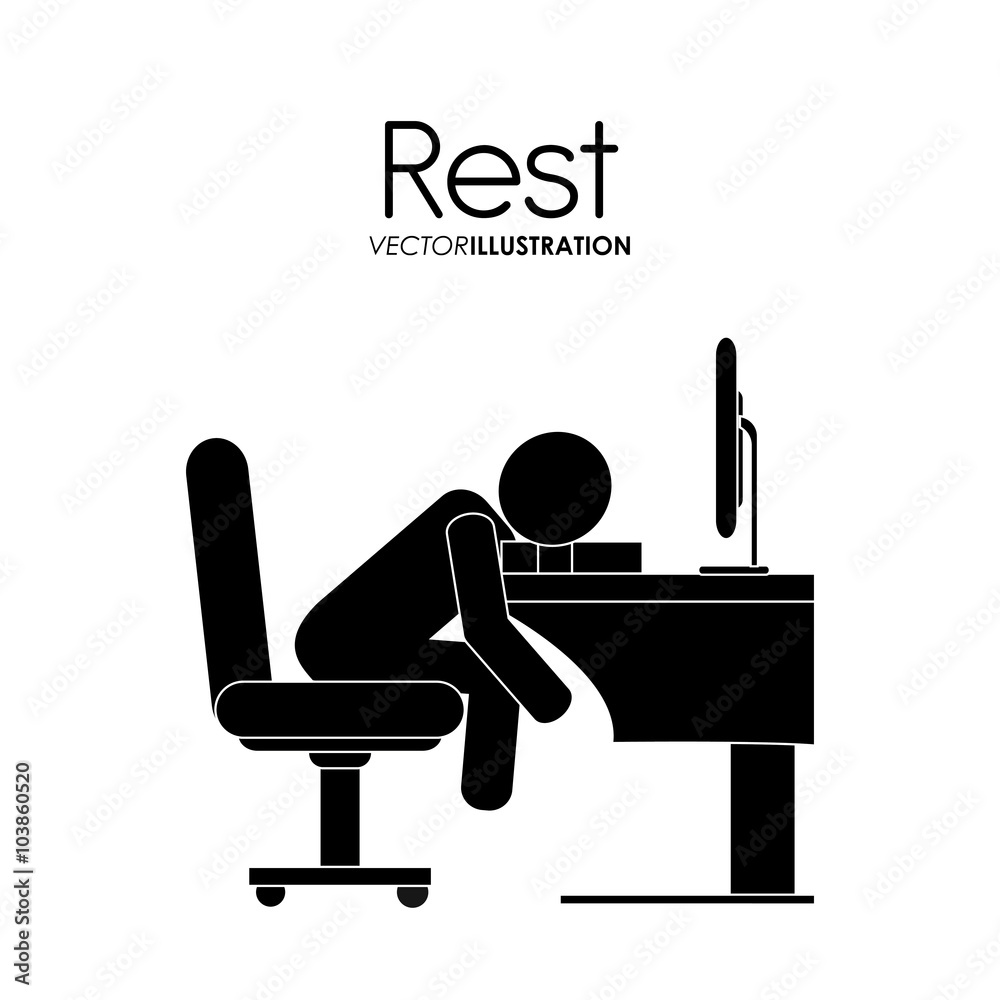 Resting icon design Stock Vector | Adobe Stock