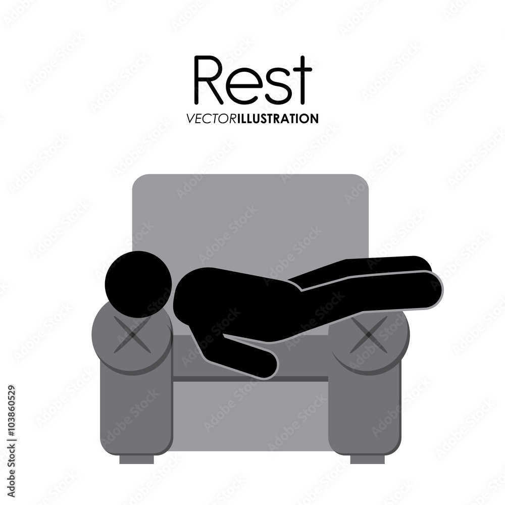 Resting icon design Stock Vector | Adobe Stock