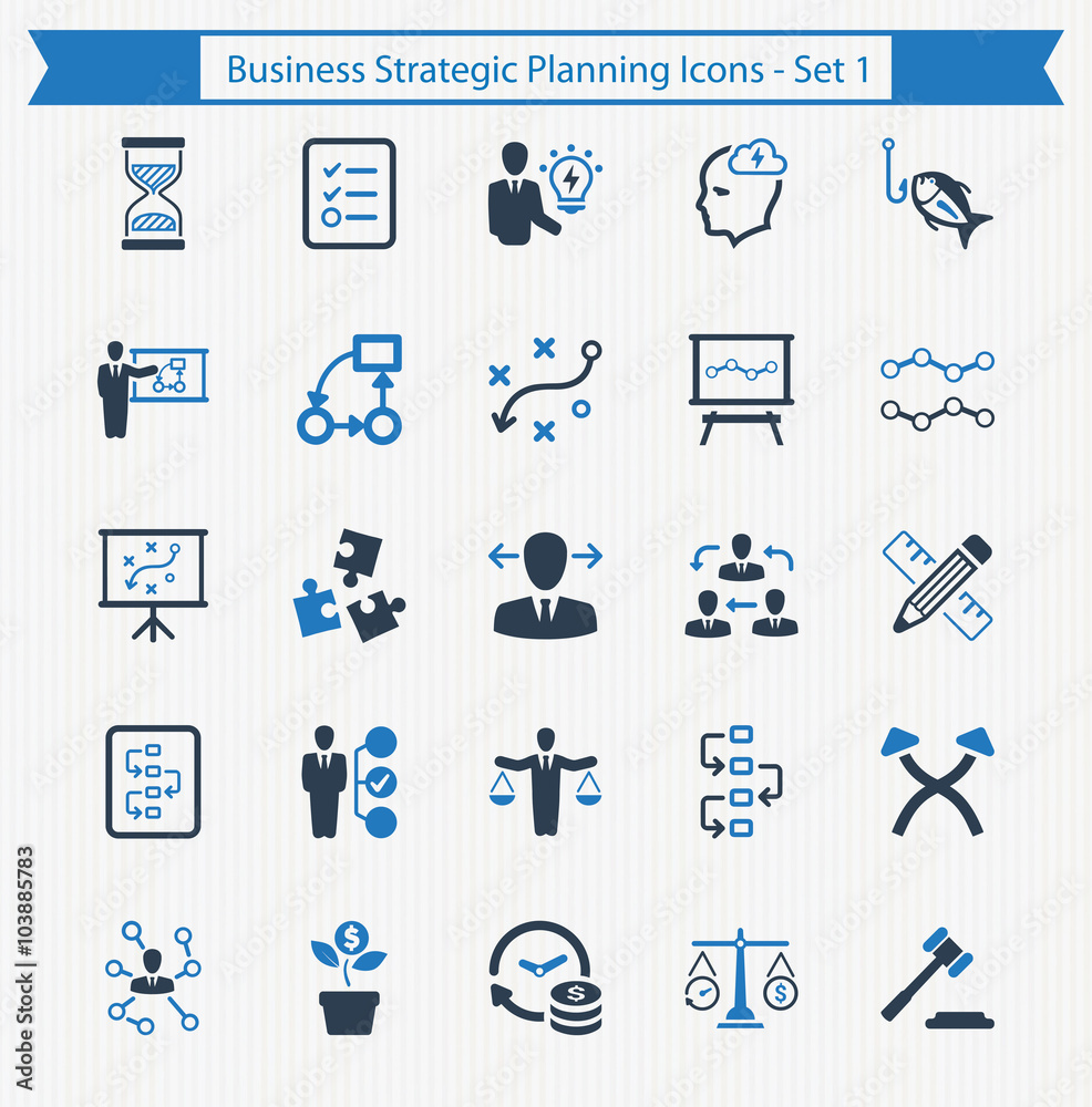 Business Strategic Planning Icons - Set 1 Stock Vector | Adobe Stock