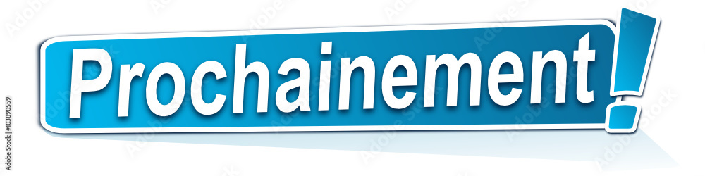 prochainement sur étiquette bleue Stock Vector | Adobe Stock