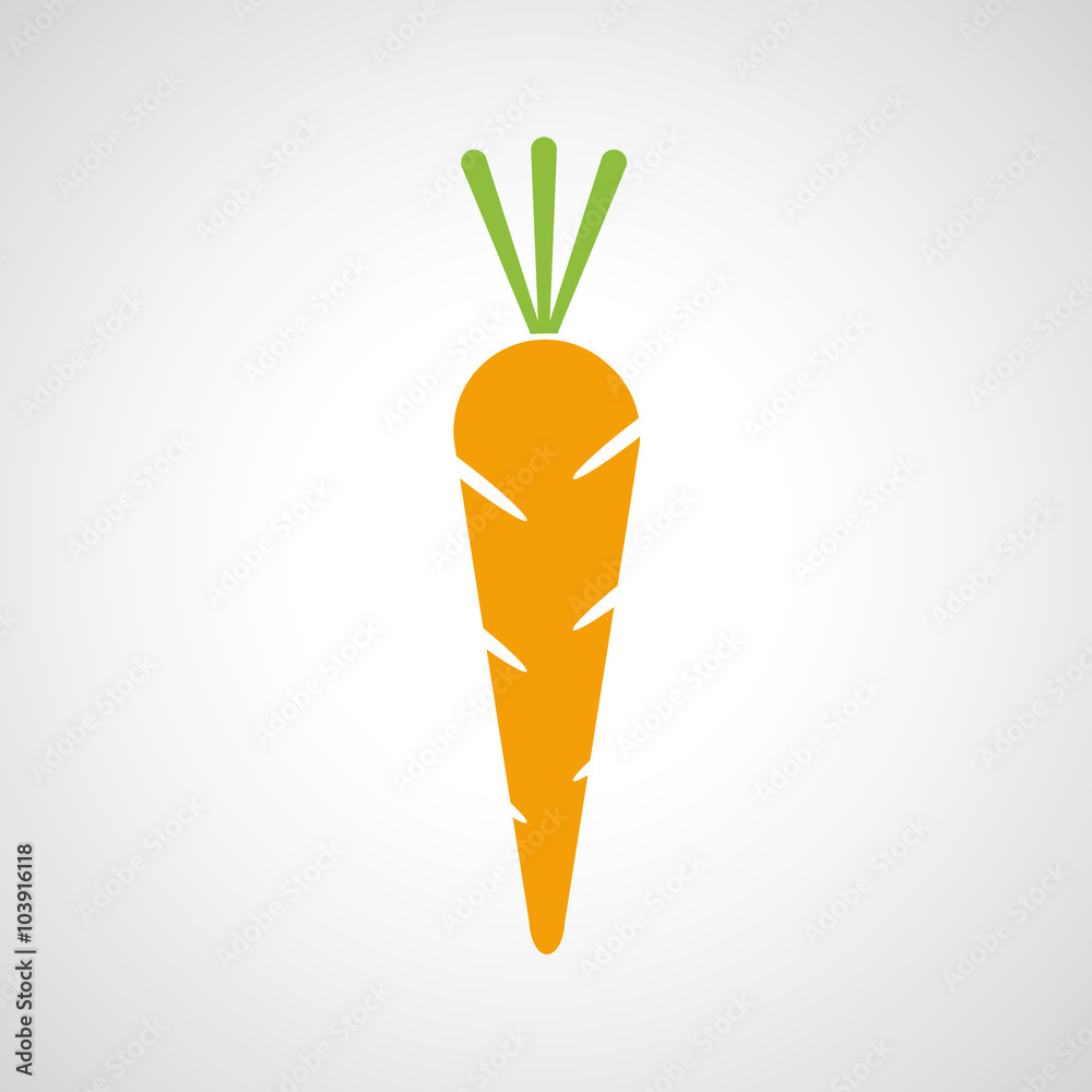 simple carrot icon, vegetable food symbol, clip art Stock Vector ...